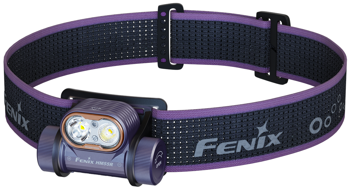 Linterna Frontal Fenix HM55R Purpura — Torch.cl